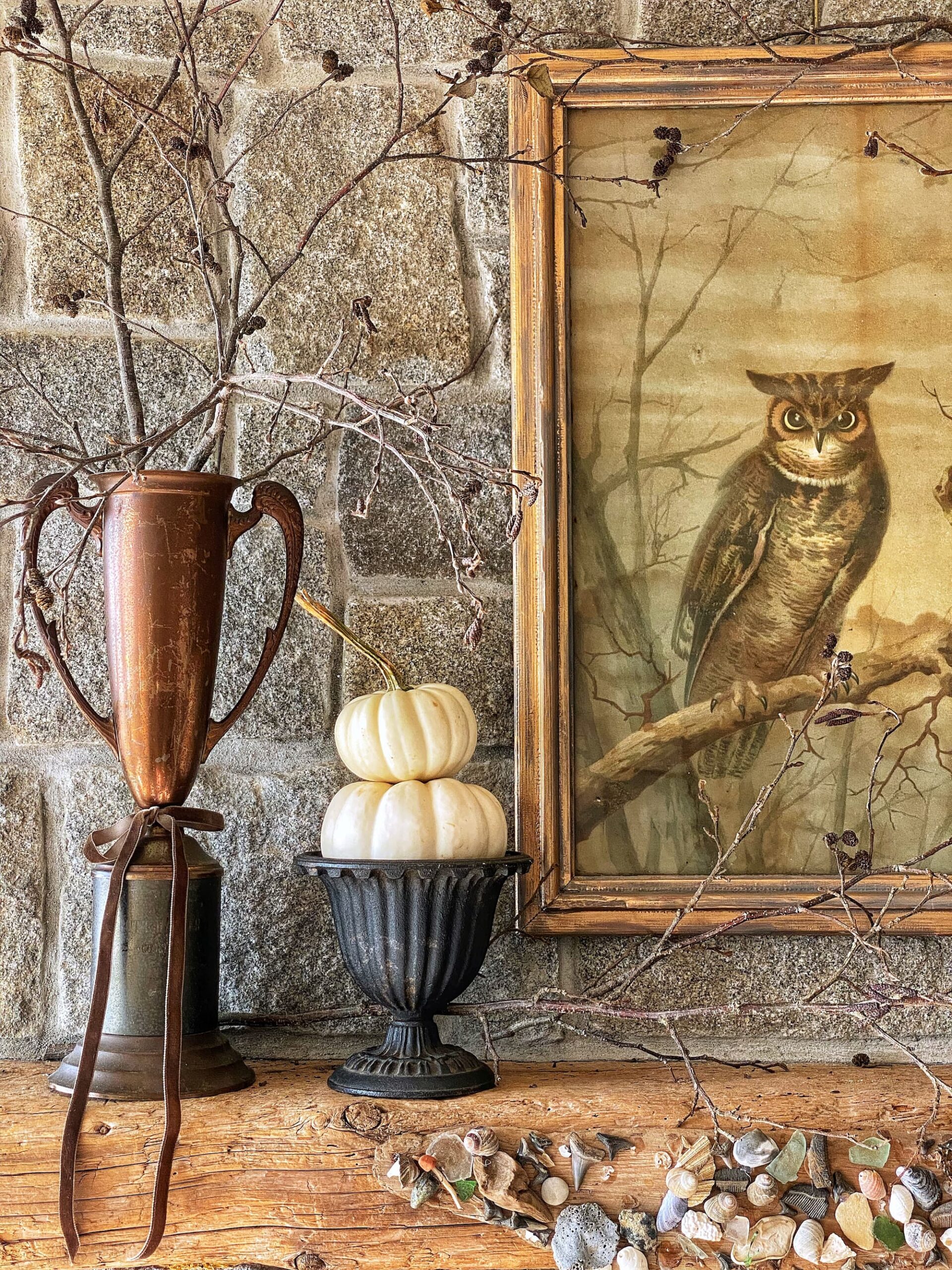 Easy Natural Mantel Decor To Enjoy All Fall! - Molly in Maine