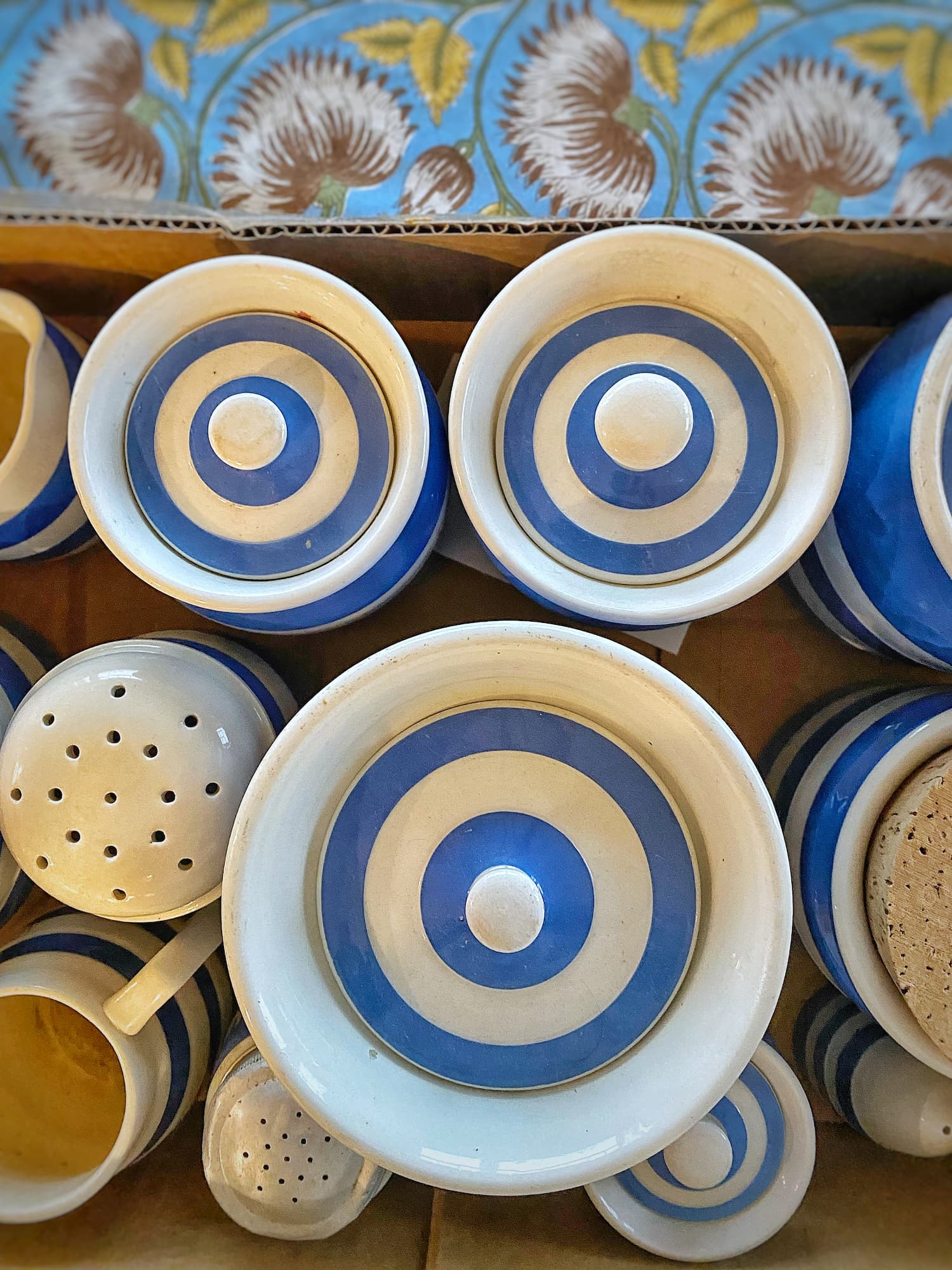 Coastal Blue and White: My Cornishware Hutch - Molly in Maine