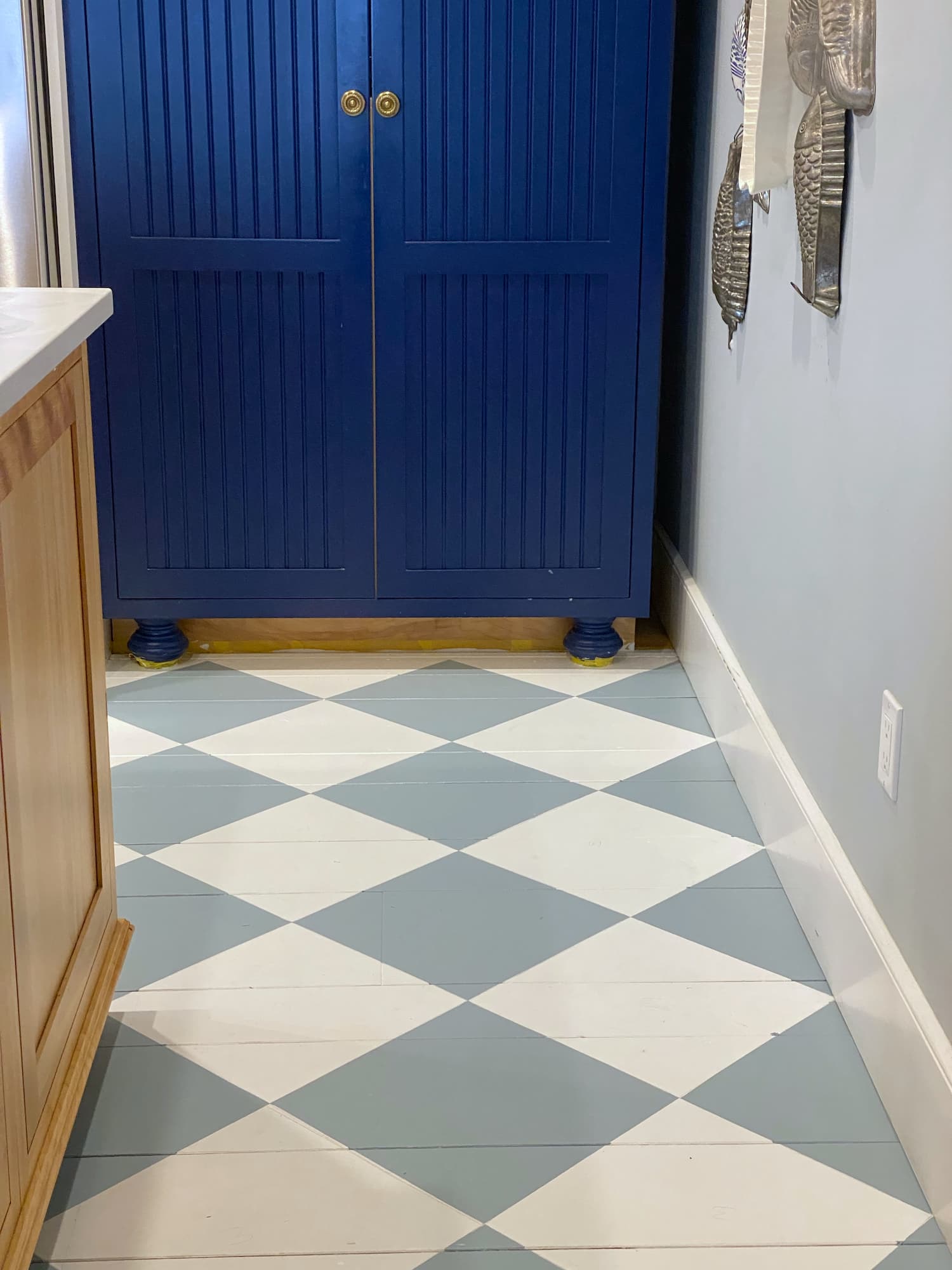 A Painted-Floor-Inspired Coastal Cottage Kitchen Refresh - Molly in Maine