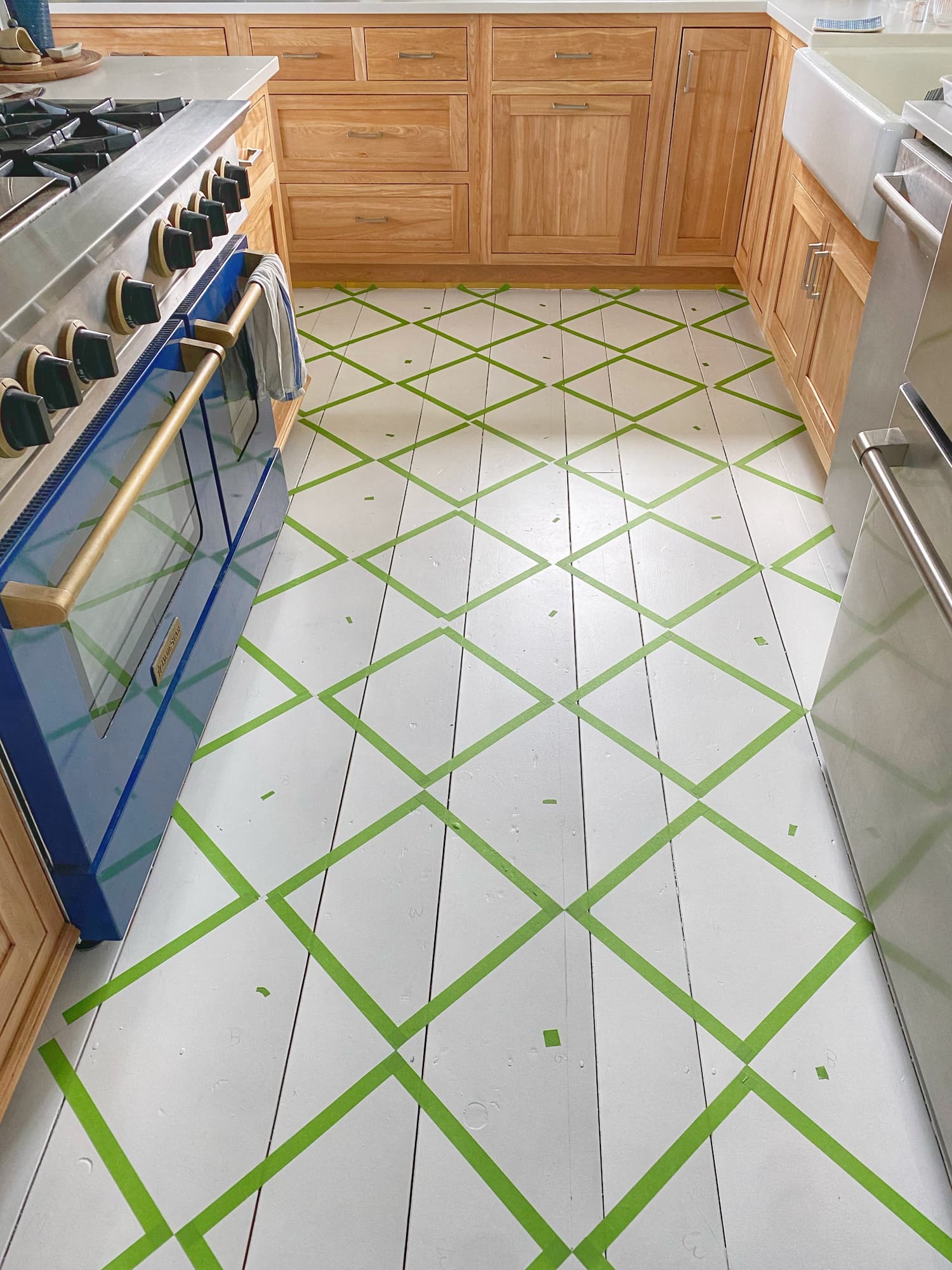A Painted-Floor-Inspired Coastal Cottage Kitchen Refresh - Molly in Maine
