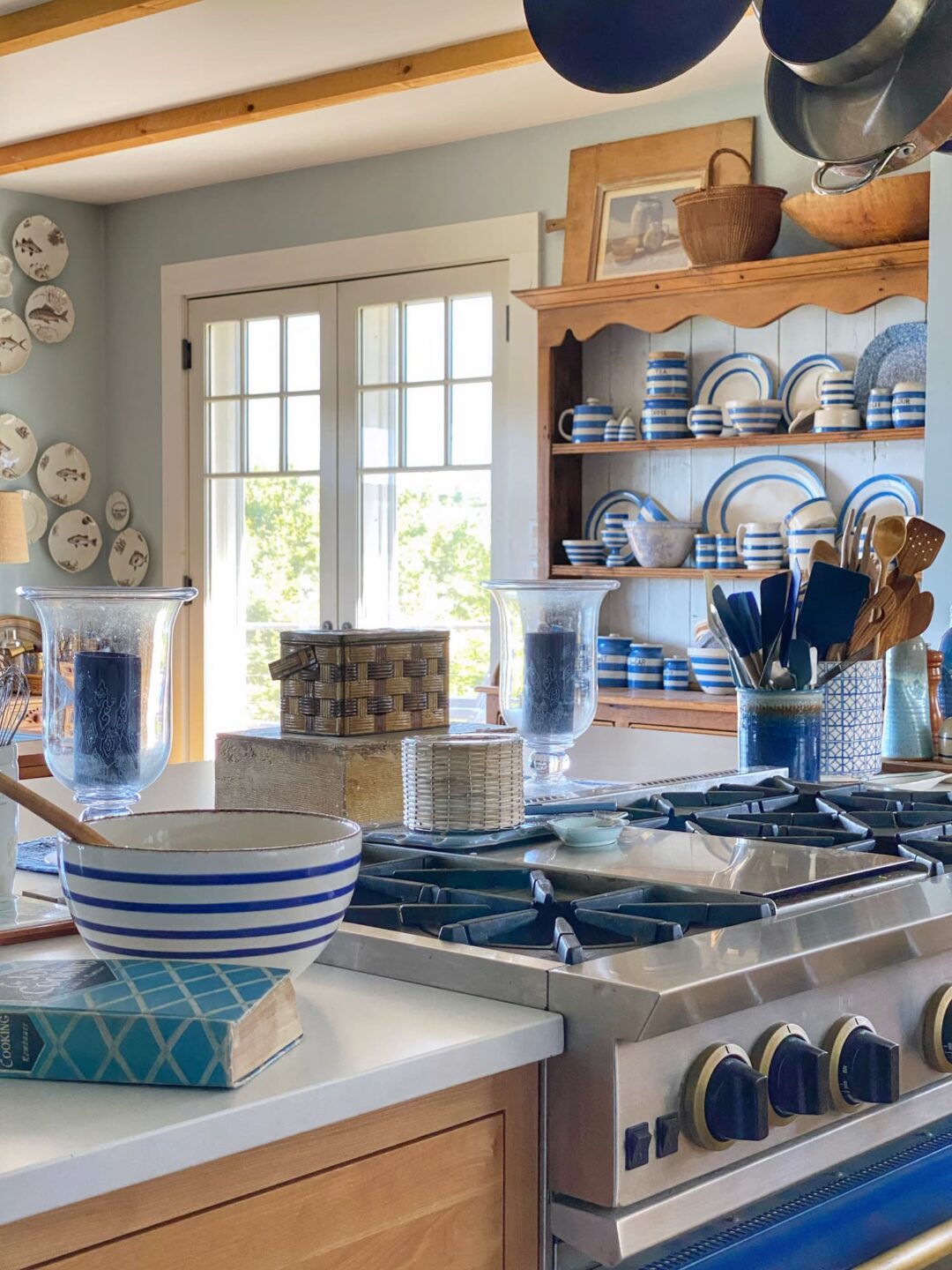 A Painted-Floor-Inspired Coastal Cottage Kitchen Refresh - Molly in Maine