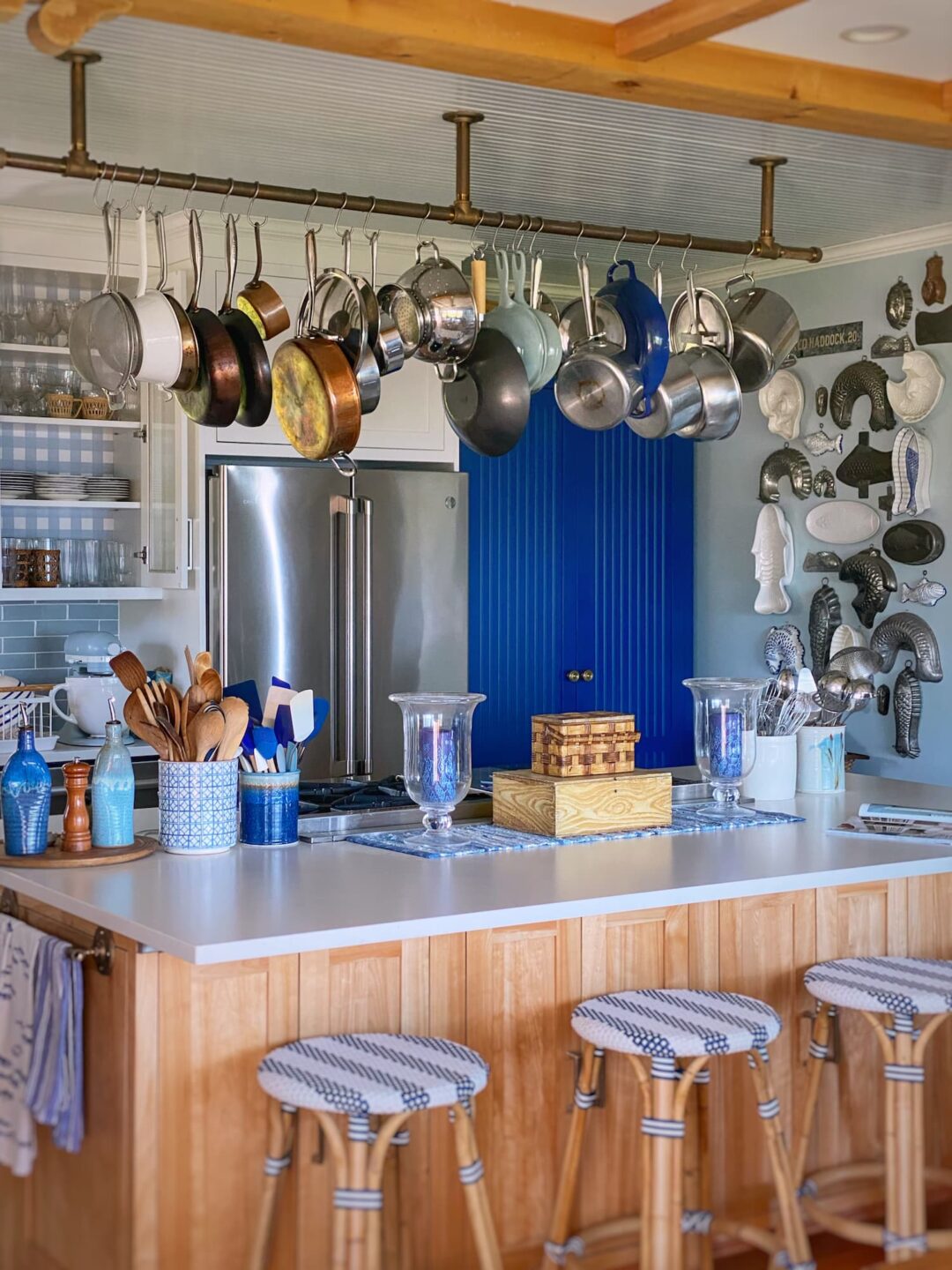 A Painted-Floor-Inspired Coastal Cottage Kitchen Refresh - Molly in Maine