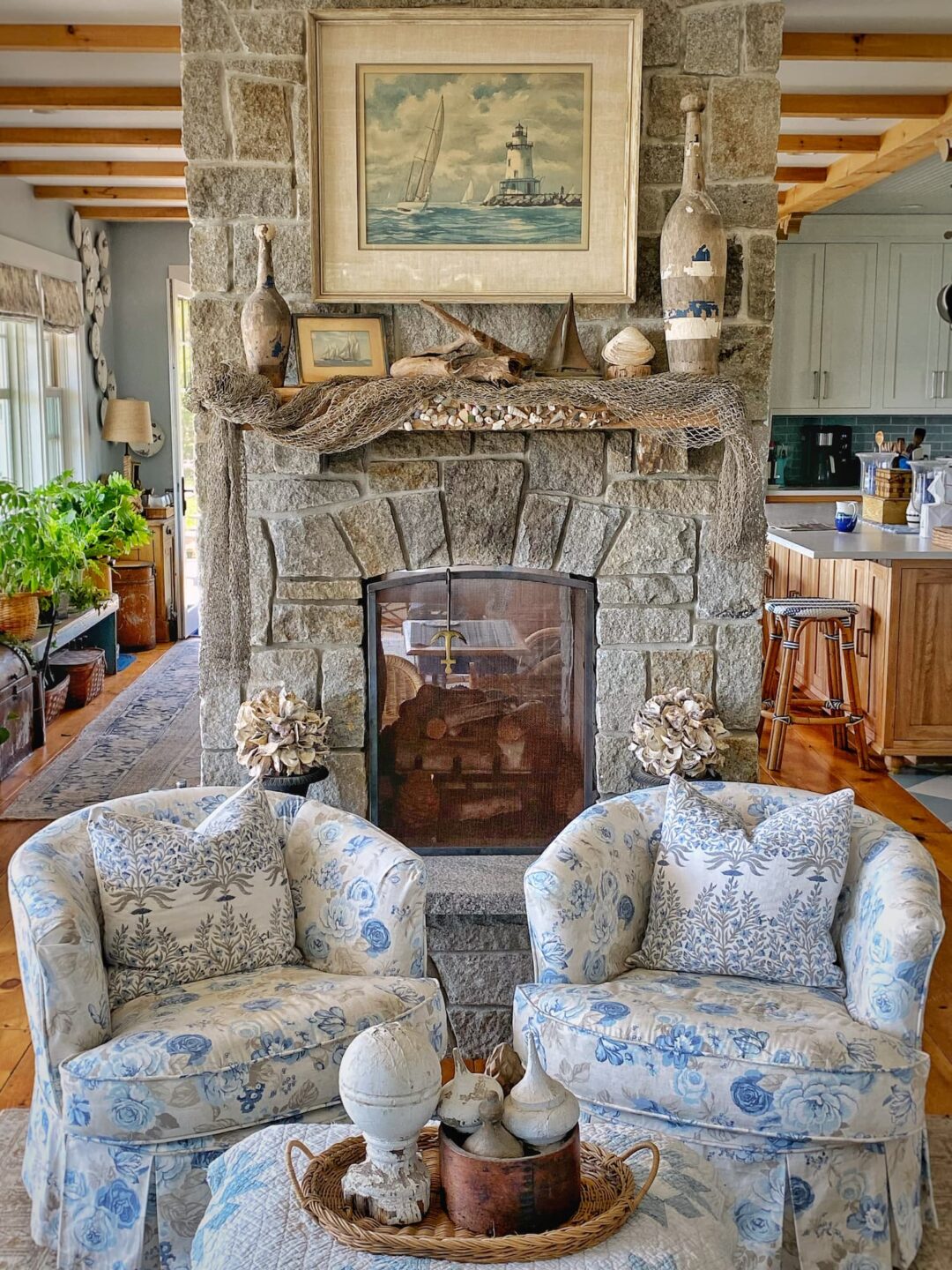 Easy Breezy Coastal Maine Style: Our Summer Living Room - Molly in Maine