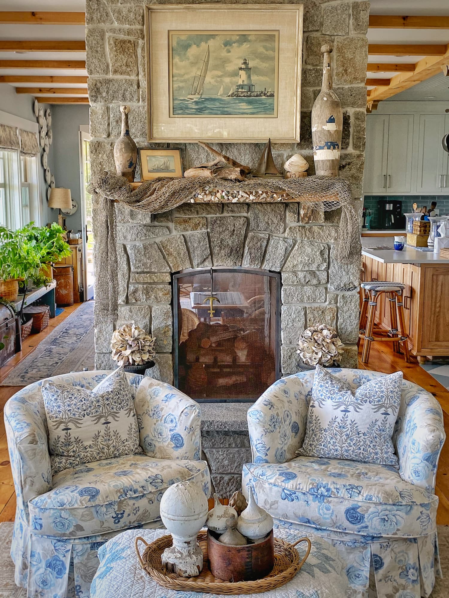 Easy Breezy Coastal Maine Style: Our Summer Living Room - Molly in Maine