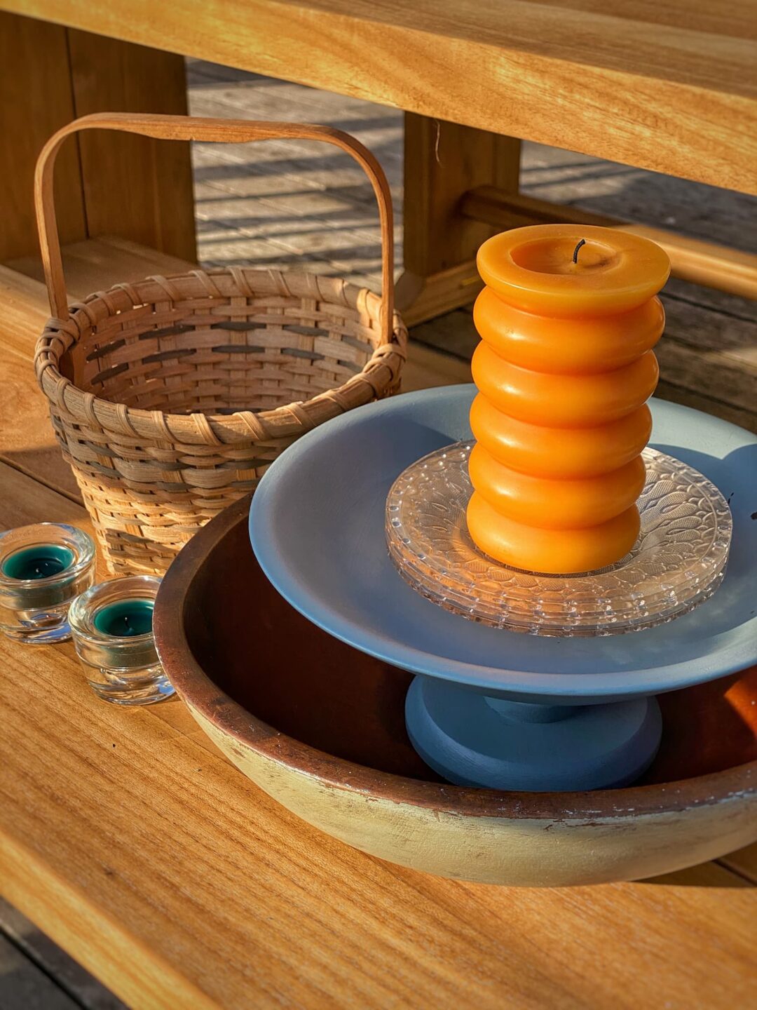 An Outdoor Harvest Table Set With Fall's Bounty - Molly in Maine