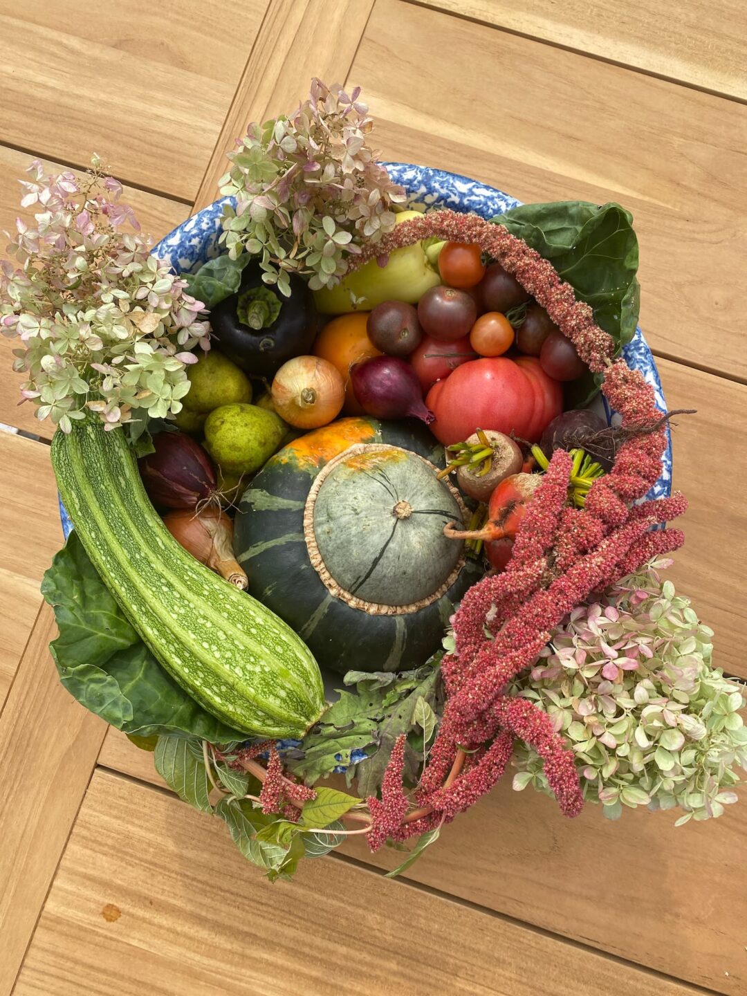 An Outdoor Harvest Table Set With Fall's Bounty - Molly in Maine