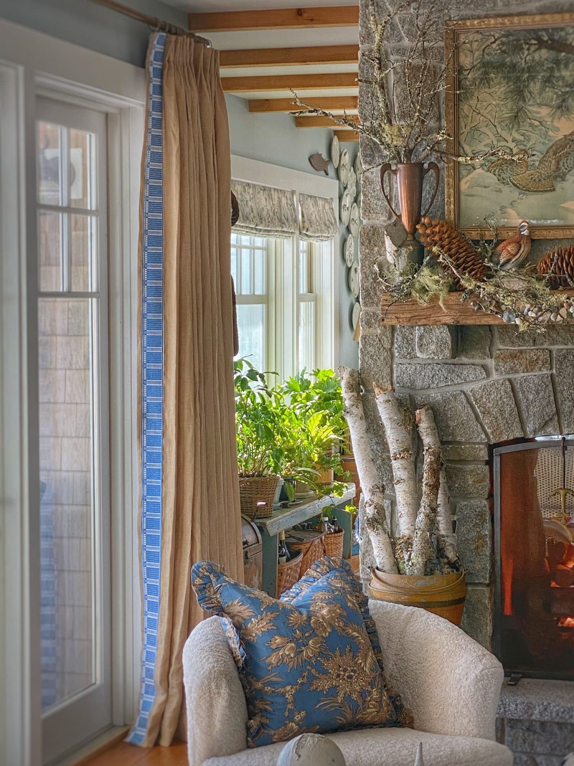 Coordinating Window Treatments In An Open Floor Plan Space - Molly in Maine