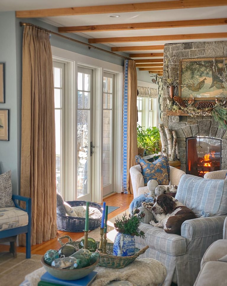 Coordinating Window Treatments In An Open Floor Plan Space - Molly in Maine