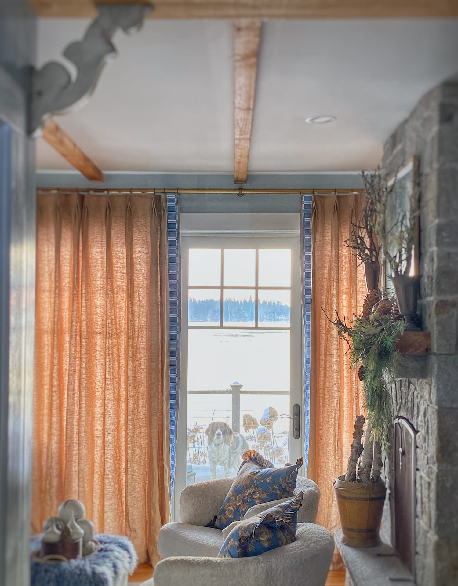 Coordinating Window Treatments In An Open Floor Plan Space - Molly in Maine