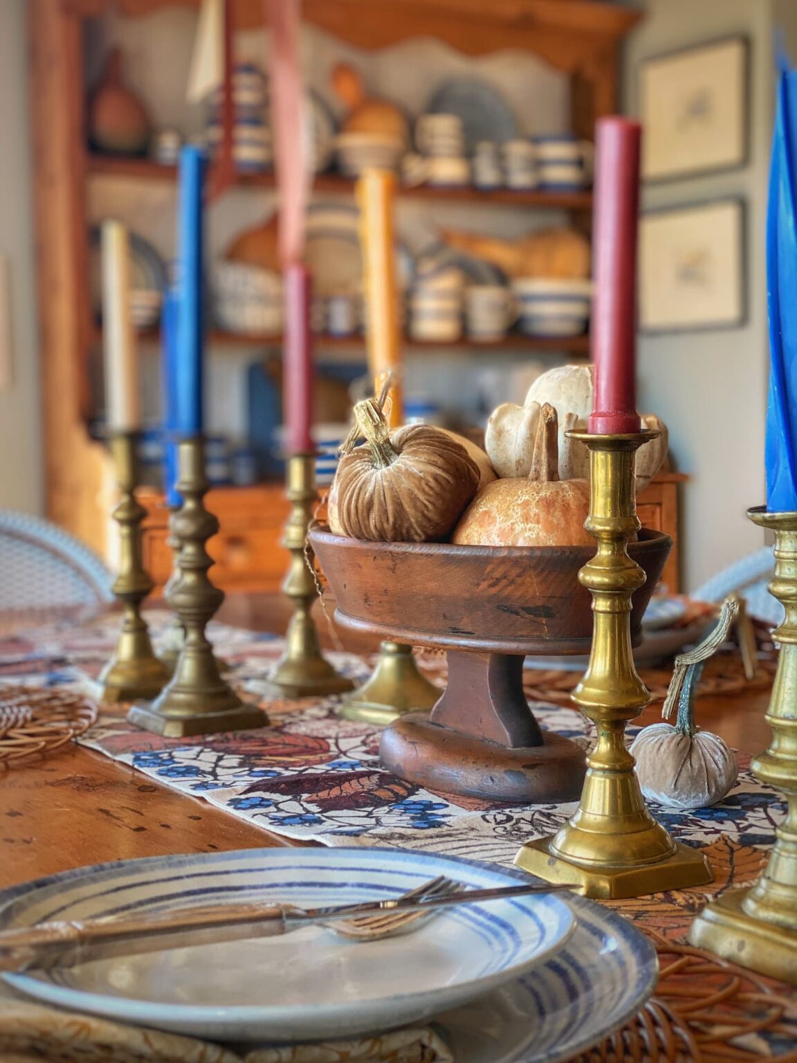 Getting My Table, Mantel, and Hutch Ready For Thanksgiving - Molly in Maine