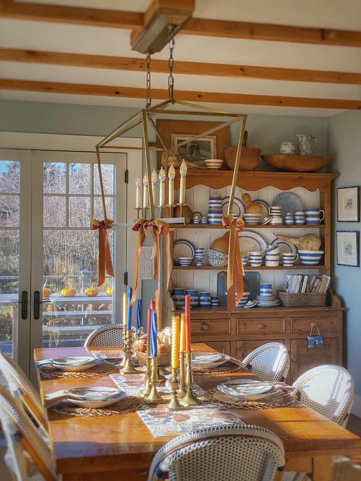 Getting My Table, Mantel, and Hutch Ready For Thanksgiving - Molly in Maine