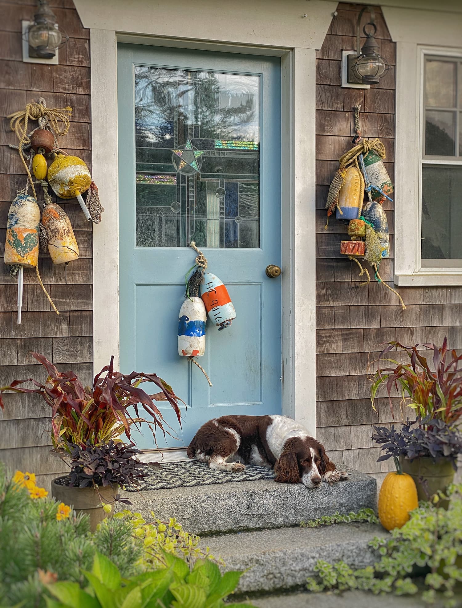 Simple Fall Switches | Cozy Guest Beds & Doorstep Decor - Molly in Maine